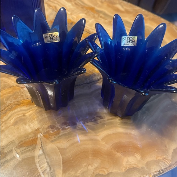 Studio Nova | Accents | Studio Nova Deep Blue Glass Vases | Poshmark